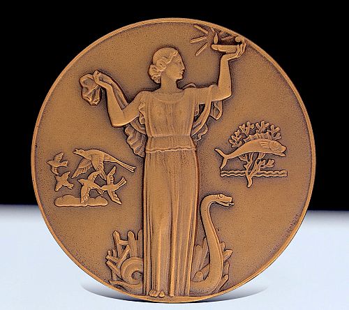 Jean Vernon 1948 bronze Society of Civil Engineers centennial medal ...