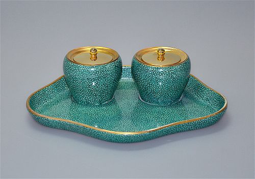 Booths china double inkwell from Scarab Antiques