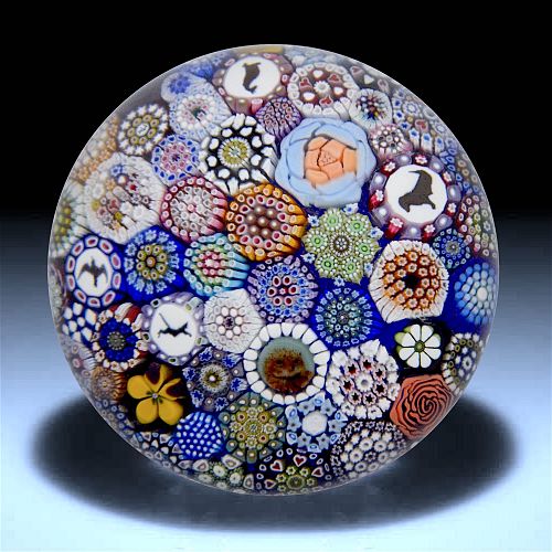 Michael Hunter for Twists Glass 2016 close packed cane paperweight from ...