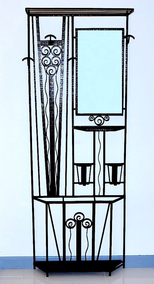 Art Deco wrought iron hall stand from Scarab Antiques